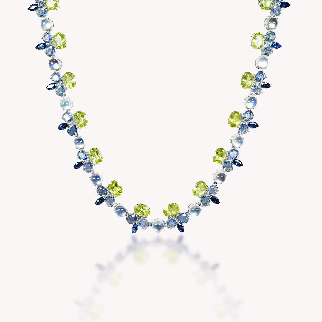 Blue Sapphire Moonstone Peridot Necklace – Elliott & Carmen